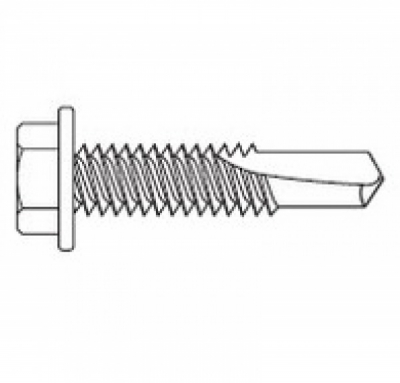 10-24 X 1 HEX TEK FINE THREAD ZINC